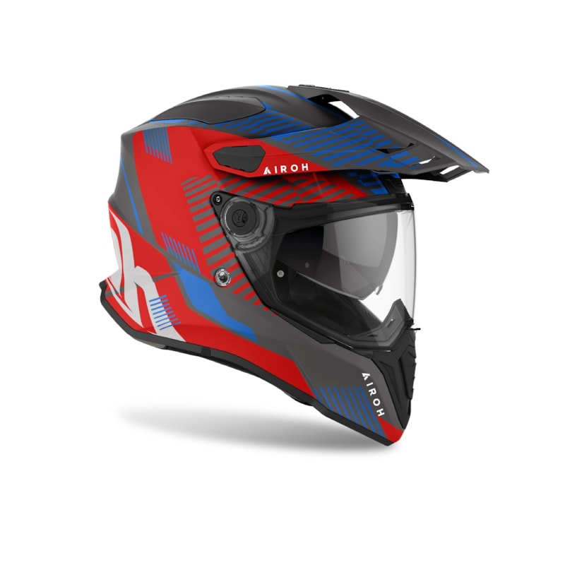 Capacete Airoh Commander Boost Vermelho Azul - Motocross e Trilha
