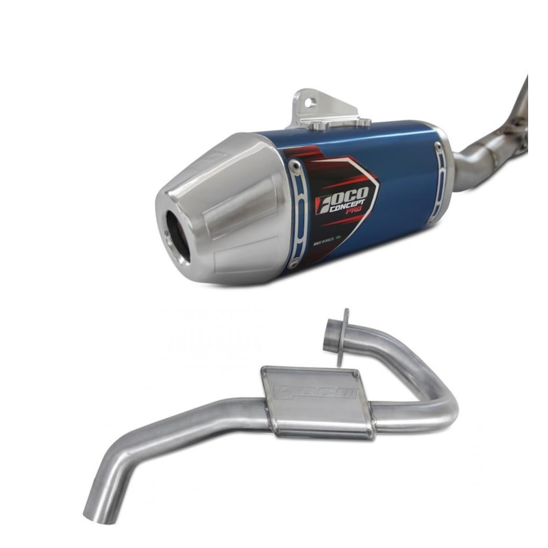 Escapamento Foco Completo CRF 250F Strong F3 - Azul Alto Brilho ...